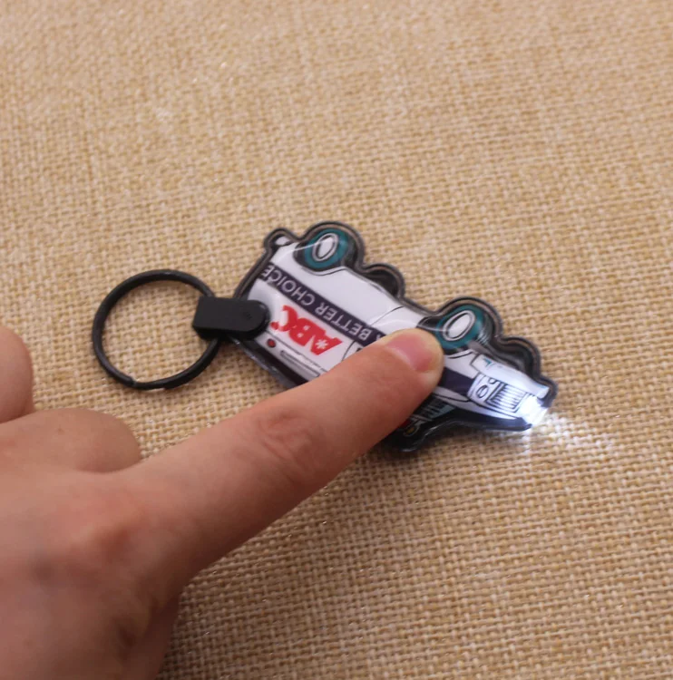 Customized Reflective Pvc Keychain Led Keyholder For Soft Promotional ...