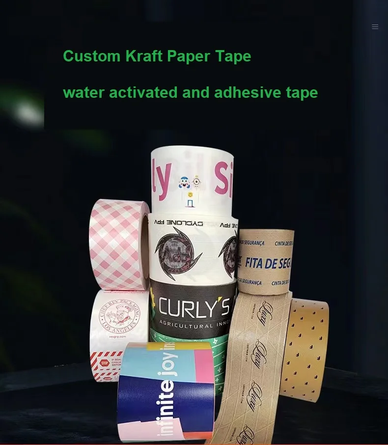 Custom Packing Branded Prime Kraft Paper Parcel Tape With Logo - Buy ...