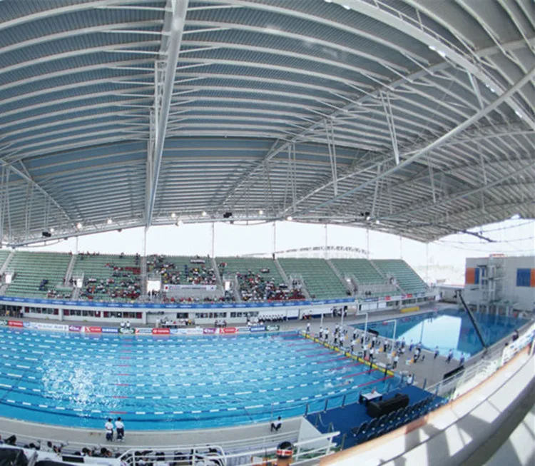 Prefab Swimming Pool Roof Steel Truss Roof Design| Alibaba.com