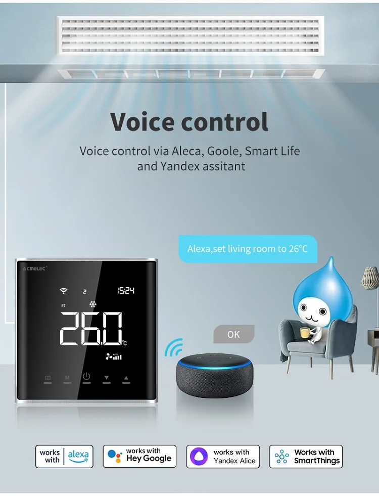 Ogeneral Smart AC Thermostat - Wi-Fi Control & Voice