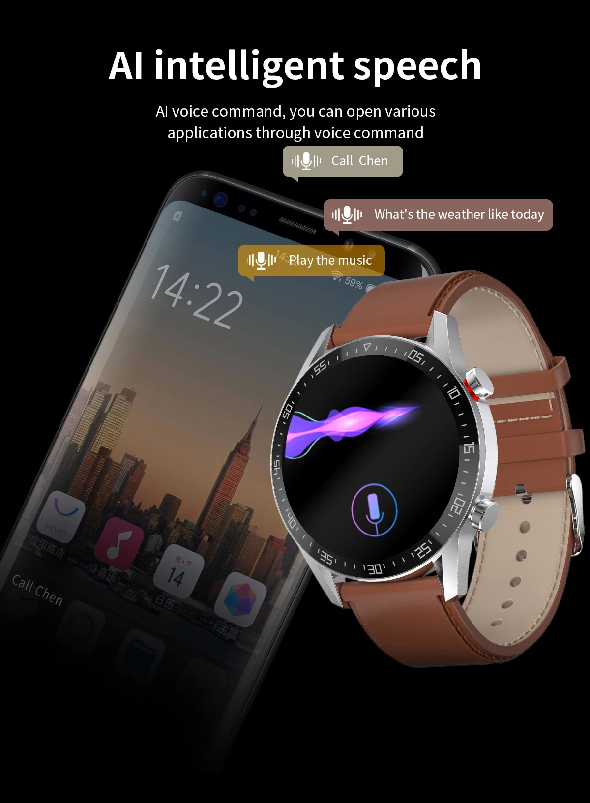 K7 Plus Touch Screen Smartwatches For Men Reloj Metal Waterproof Calling Android Fitness Smart ...