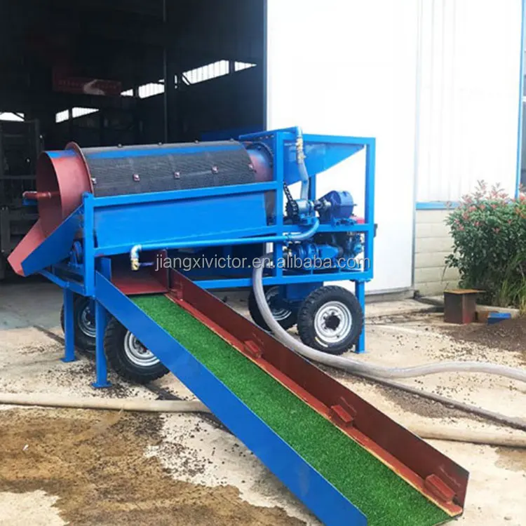 Small Mobile Alluvial Gold Processing Plant with Gold Sluice