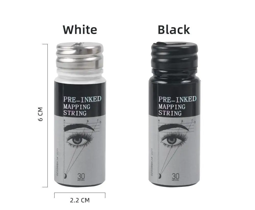 Black White Brow Mapping String Microblading Thread Ink Mapping String ...