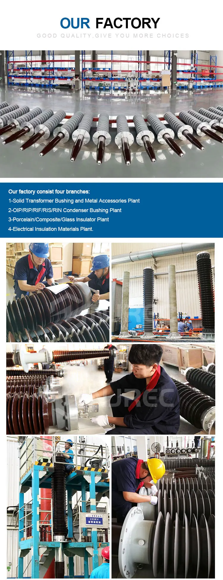 High Voltage Silicone Rubber Wall Capacitive Bushing - Buy Condenser ...