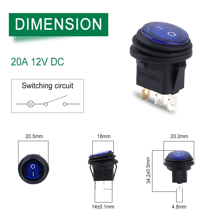 2 Pin On/off On Off 16.5 Square Illuminated 6 Pin Dpdt 6 Pin On-on Led ...