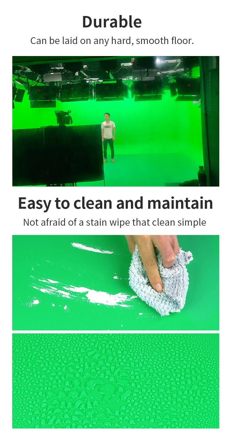 Background Backdrop Vinyl Virtual Studio Reversible Chroma Key Green ...