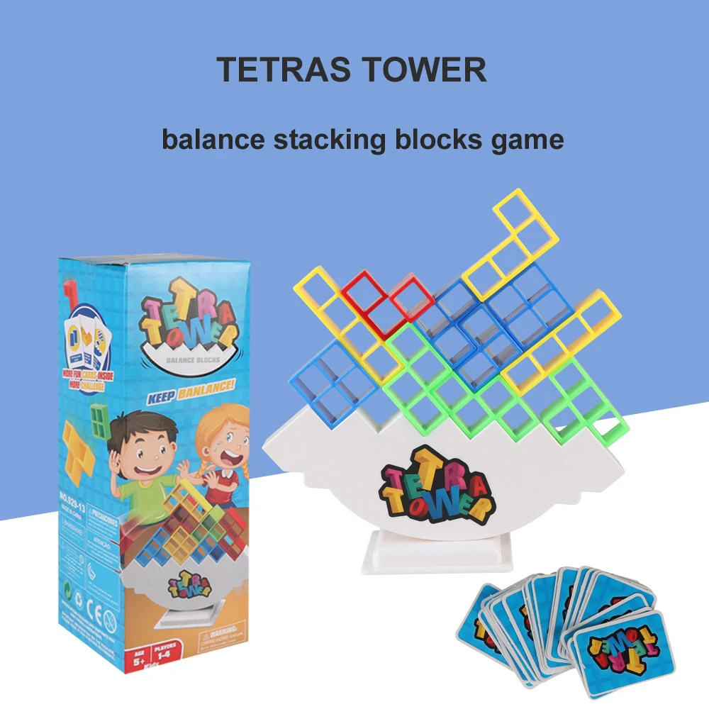 Tetras Tower - Educational Toy for Kids - 64pc Block Set