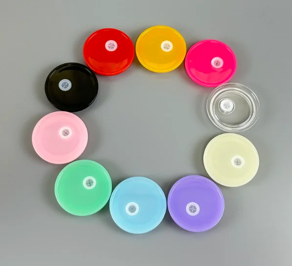 Multi Color Plastic Lid For Glass Can Colorful Replacement Acrylic ...