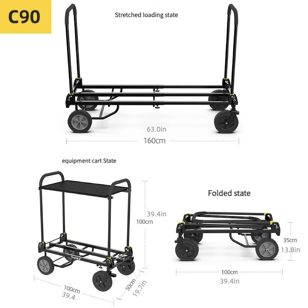 Volveshots Lightweight,Foldable And Portable Studio Trolley Hand Cart ...