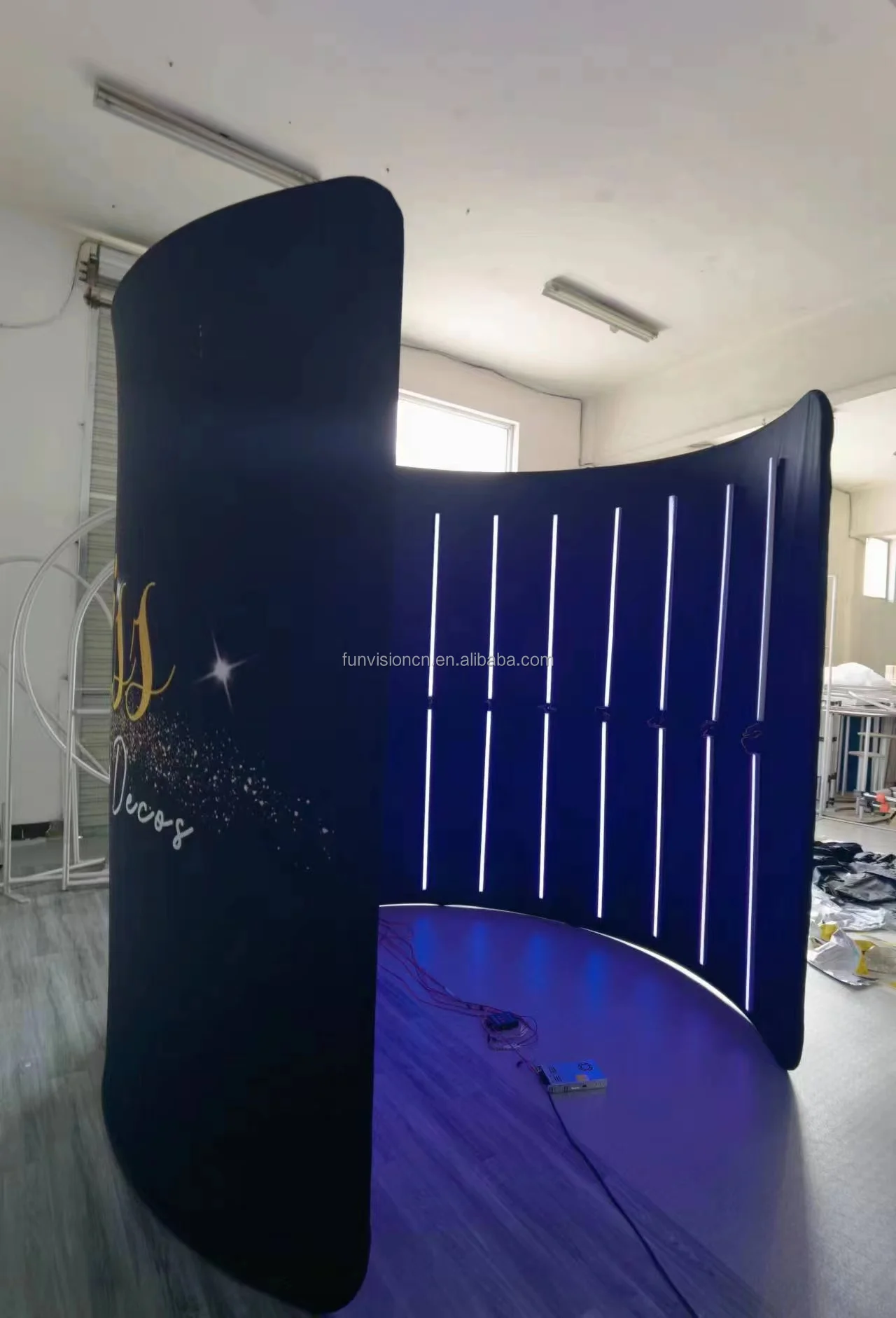 Factory Shipped 360 Photo Booth Led Enclosure Curved 360 Video Camera ...