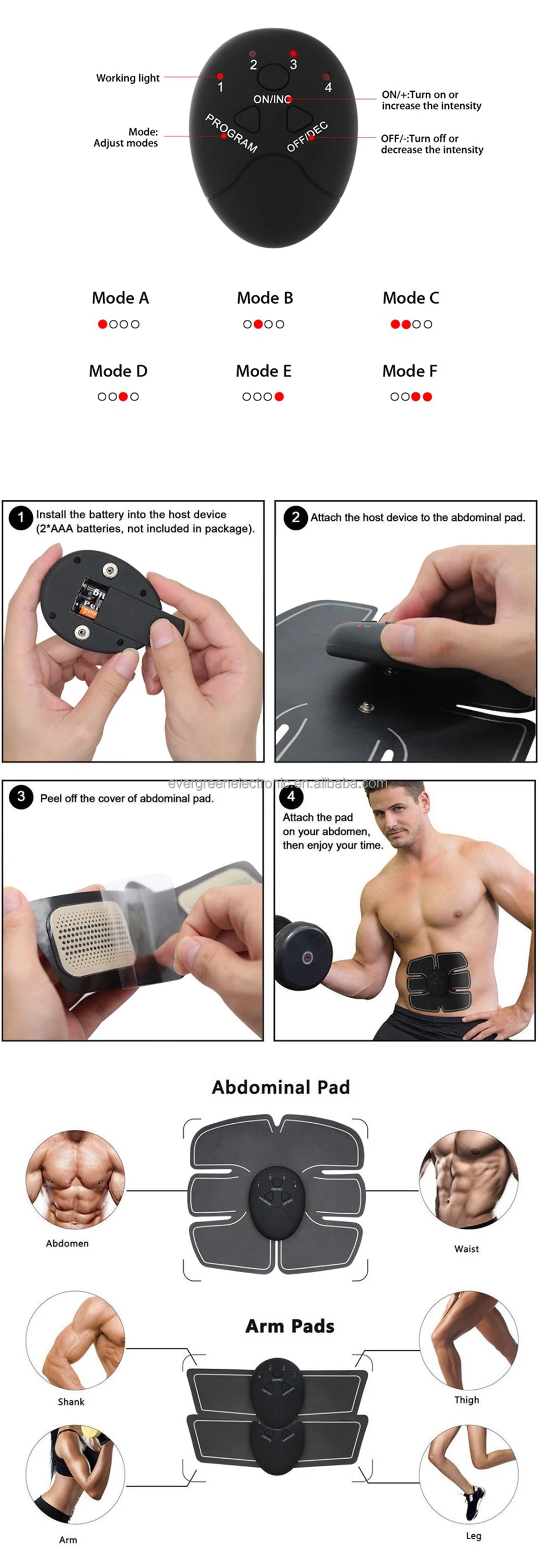Professional Abs Smart Muscle Abdominal Stimulator - Buy Abs Stimulator ...