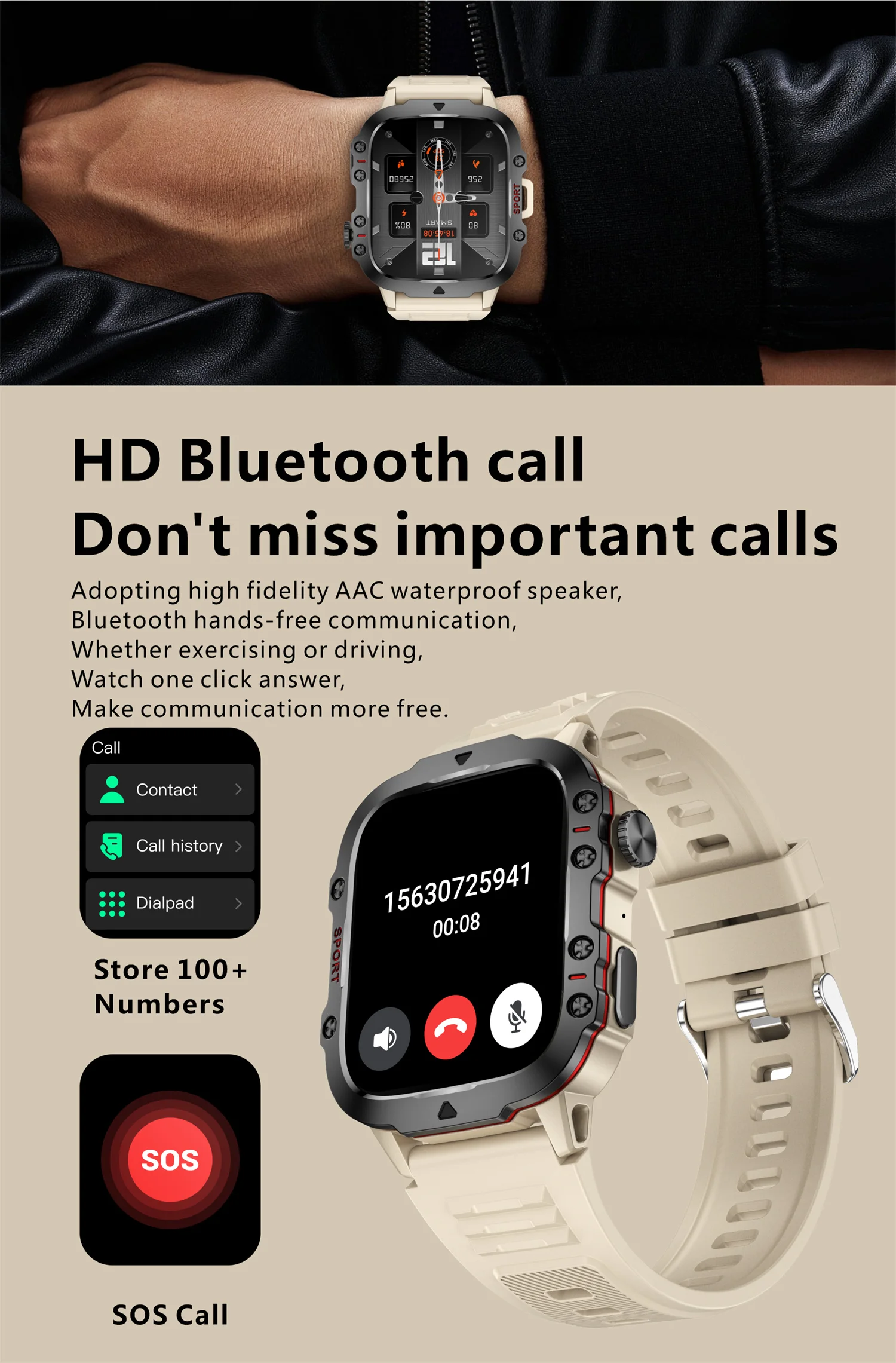 QX11 Smart Watch - Versatile Fitness Tracker with Touch Screen