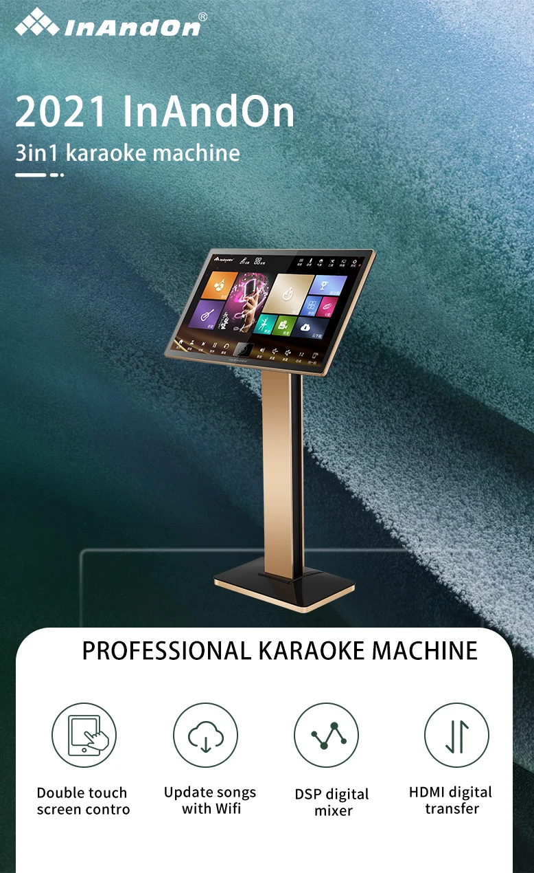 Inandon 3in1 Karaoke System - Professional Touch Screen