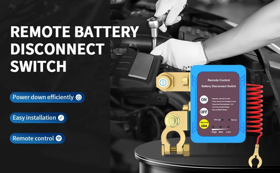 240A Smart Battery Isolator with 12V Wireless Remote Control