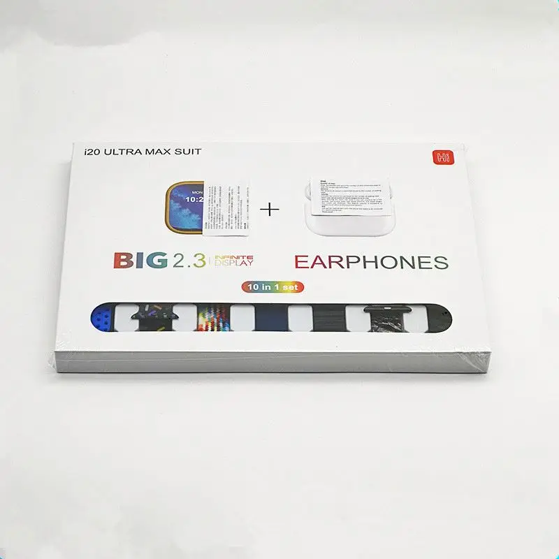 10 In 1 Set 7 Straps Smart Watch I20 Ultra Max Suit 2.3 Inch I30 I50 ...