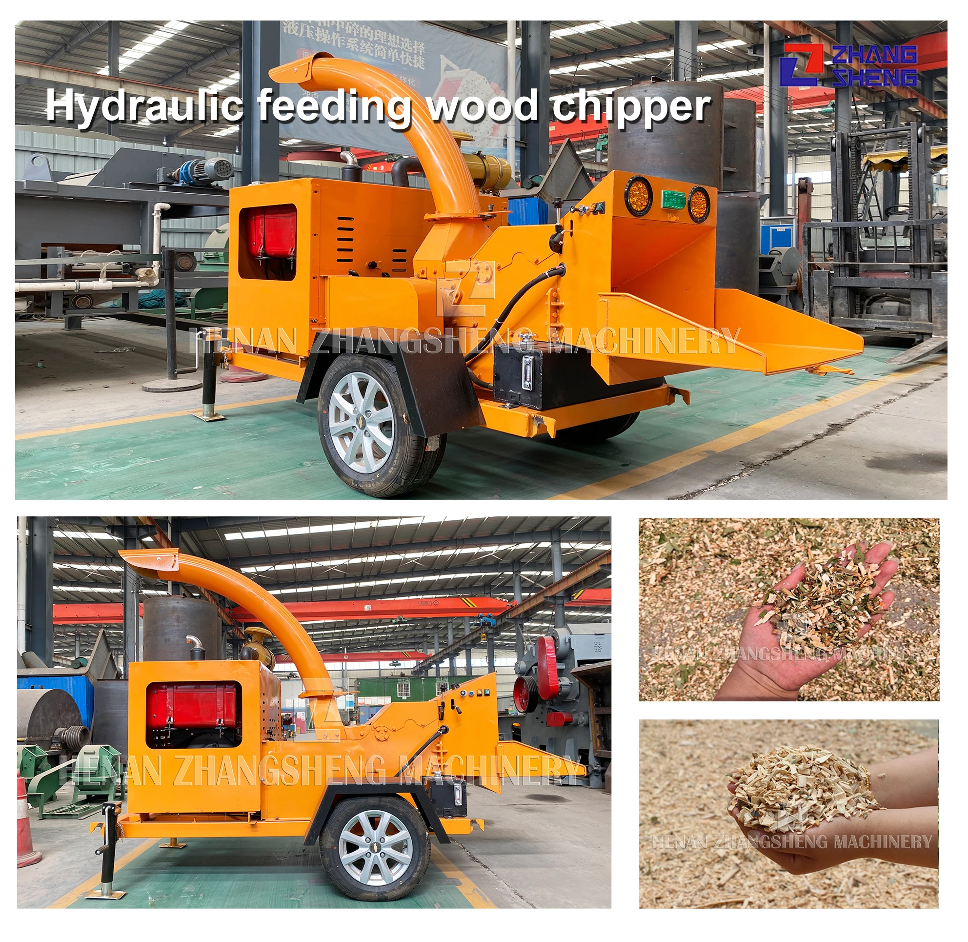 6 Inch Wood Chipper Machine Shredder Hydraulic Forestry Mulcher for ...