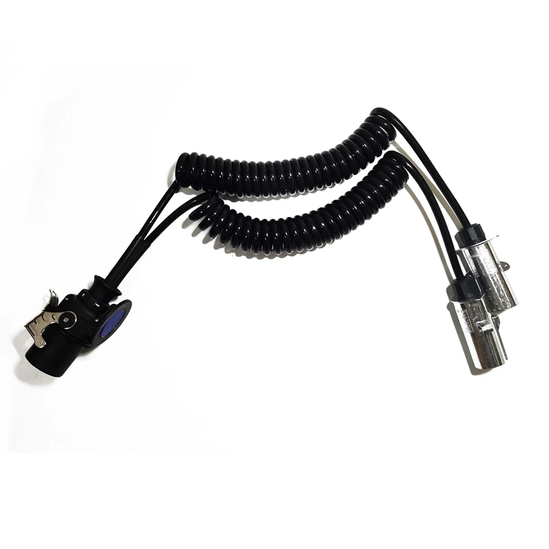 15 Pin 7 Pin Trailer Coil Cable 1 to 2 Heavy Duty Truck Spring Wire ...