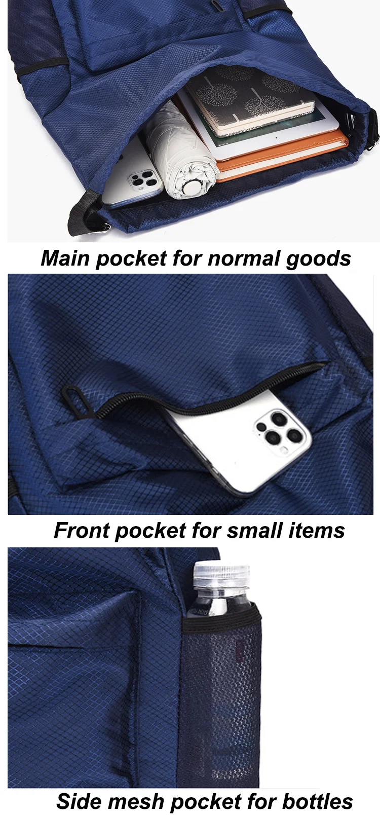 Multicolor Large Capacity Durable Waterproof Drawstring Bag Outdoor ...