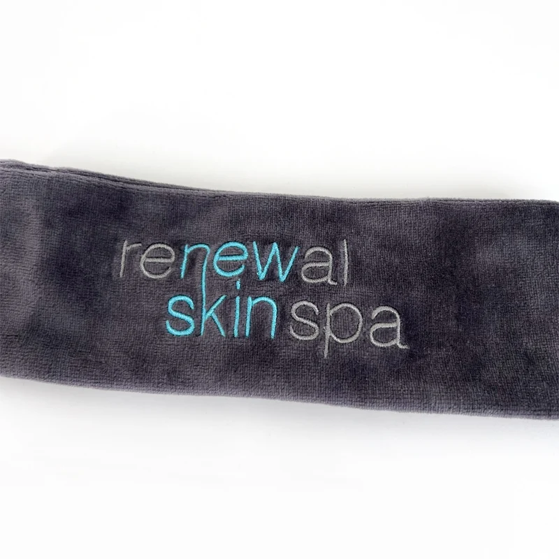 Cotton Velvet Spa Headband with Custom Logo - Women's Facial Care