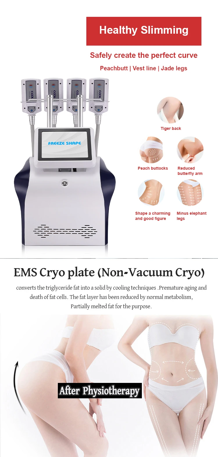 Portable Body Contouring Cryo Fat Freezing Slimming Machine Salon Used ...