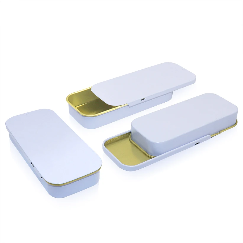 20 Pack Custom Logo Empty Rectangular Metal Can - Child Resistant