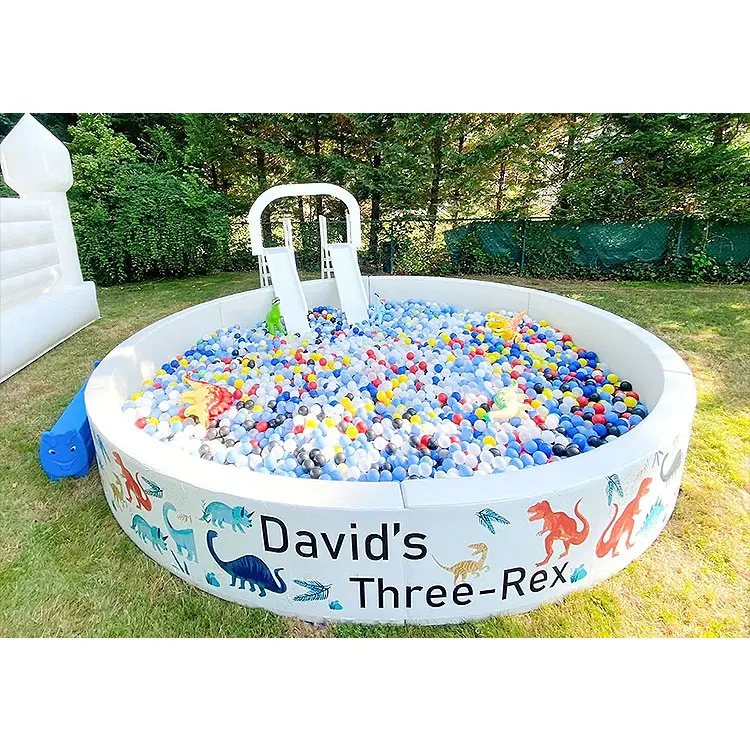 White Round Ball Pit Big Ball Pit With Slide Square Ball Pit With Slide ...