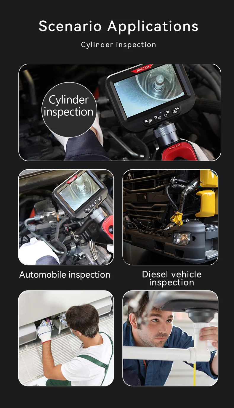 Ralcam 360 Degree Articulating Joystick Engine Cylinder Borescope, With ...