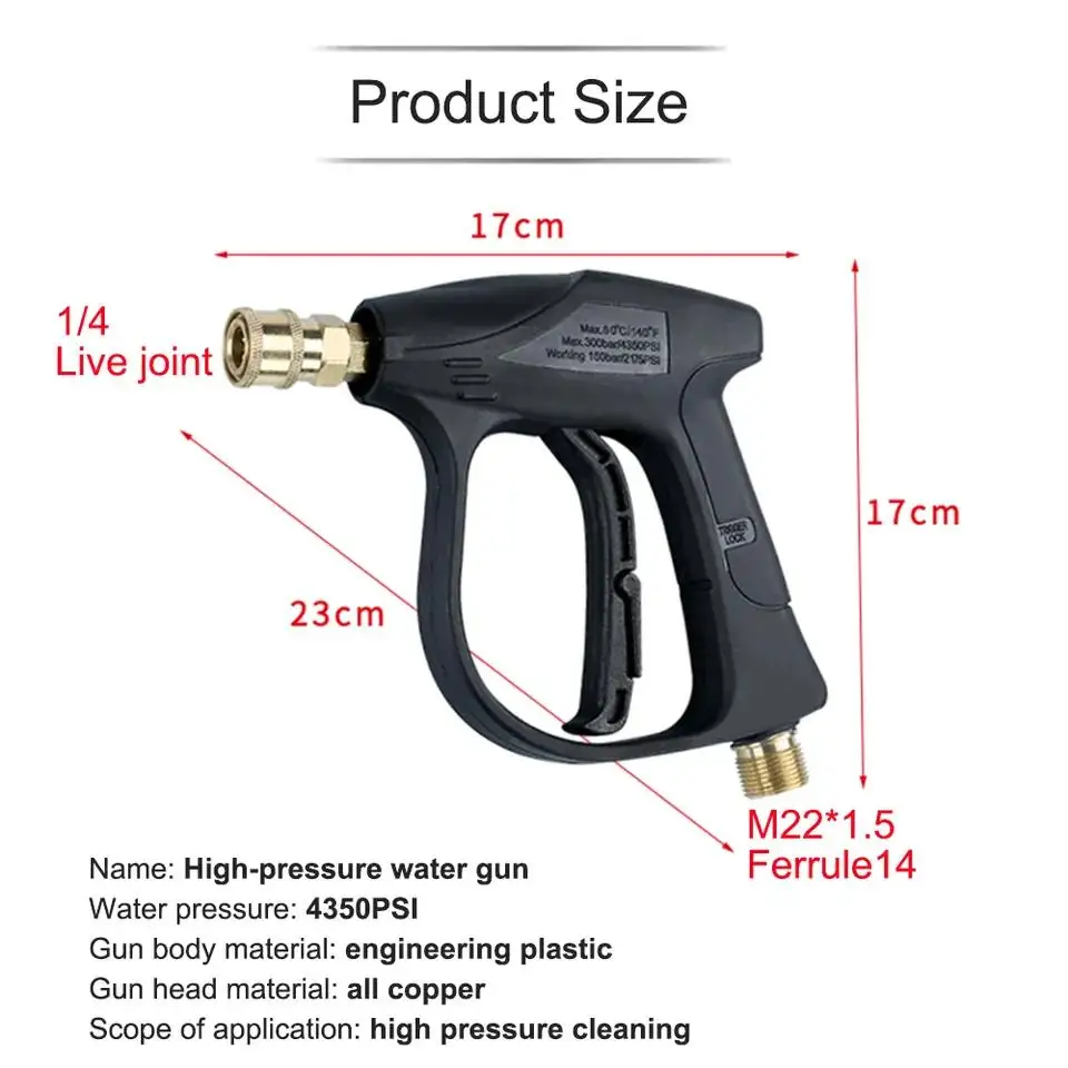 High Pressure Car Washing Gun With 5 Pack Nozzle Tips - Buy Car Wash ...