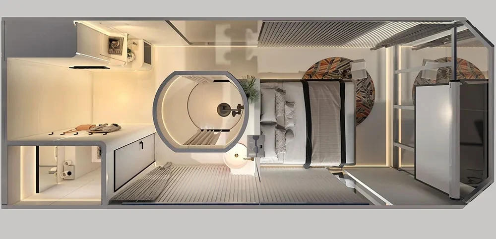 Prefab Homes Modular Frame House Modern Luxury Prefab Houses Space ...