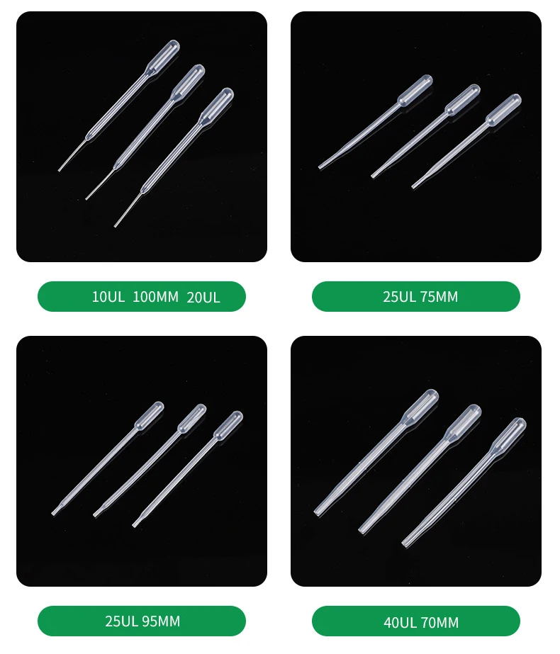 Sterile 400ul Disposable Transparent Double Bulb Sterile Pipette With ...