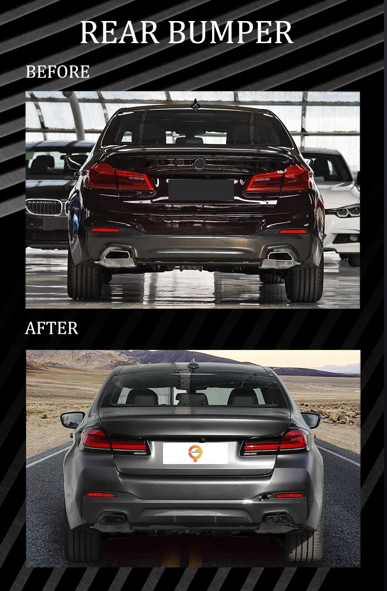 Modified Car Front Rear Bumper Grille Facelift Mtech Body Kit Upgrade ...