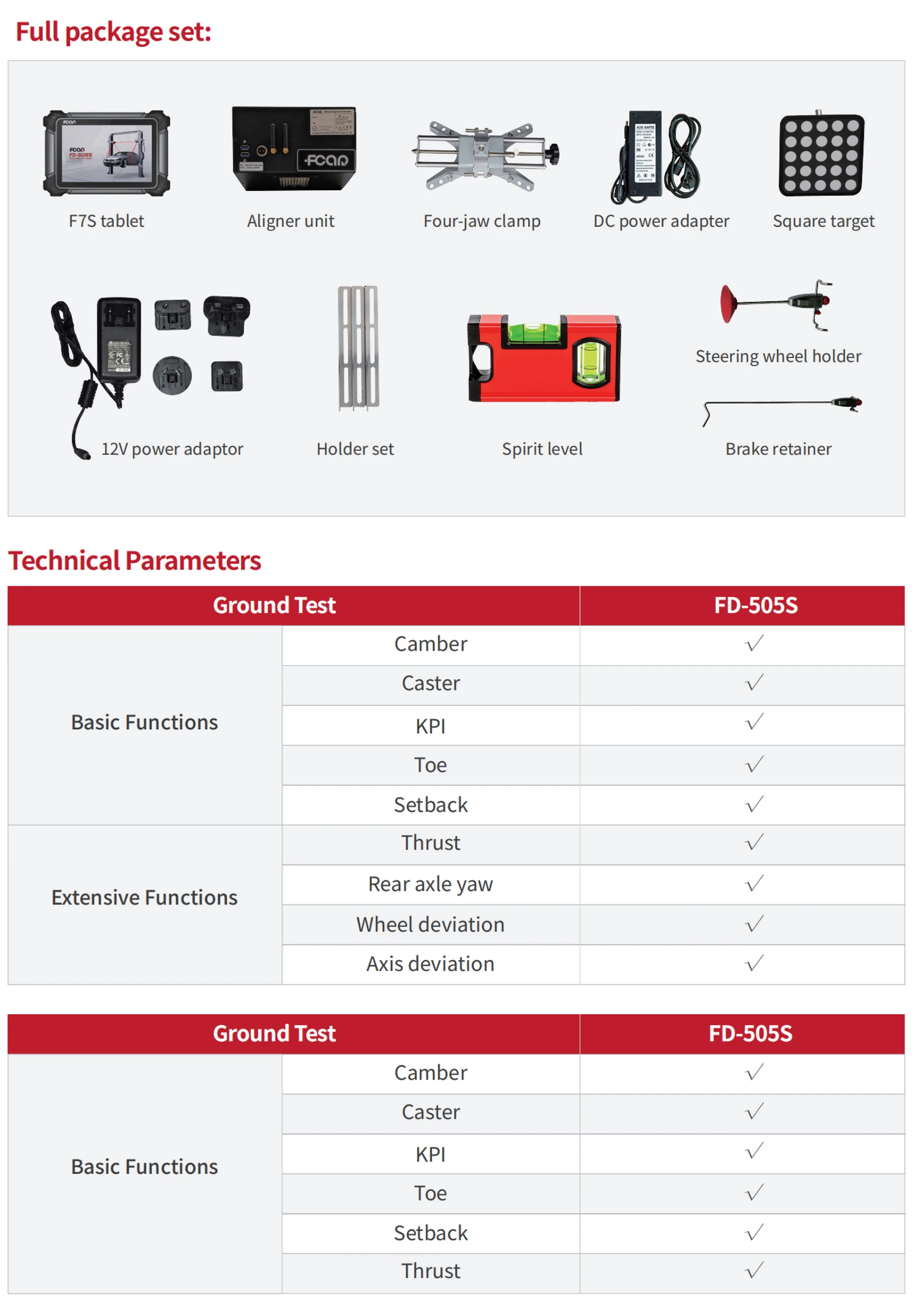 Fcar FD-505S 5D Automatic Wheel Alignment Machine for All Cars OEM