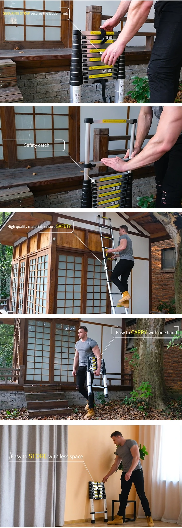 Genuine Warehouse Black New Arrival Hall Rustic Alloy Ladder - Buy Work ...