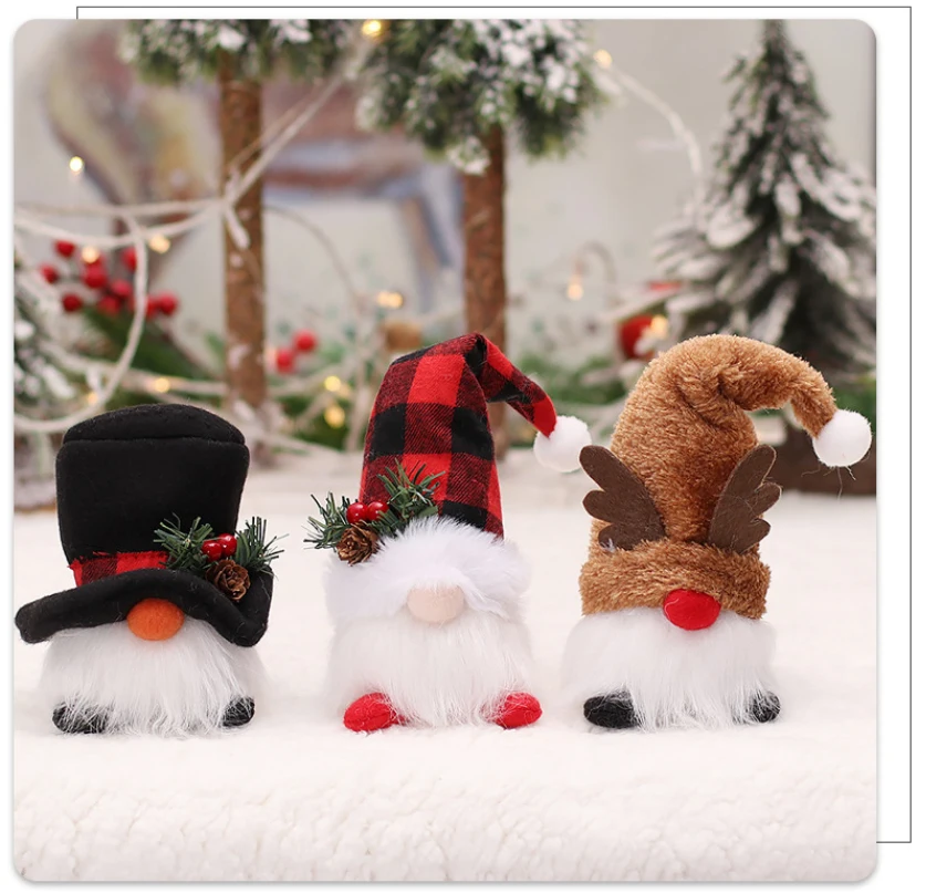 Christmas Santa Plush Gnome With Light Swedish Tomte Doll Gonk Gnome ...