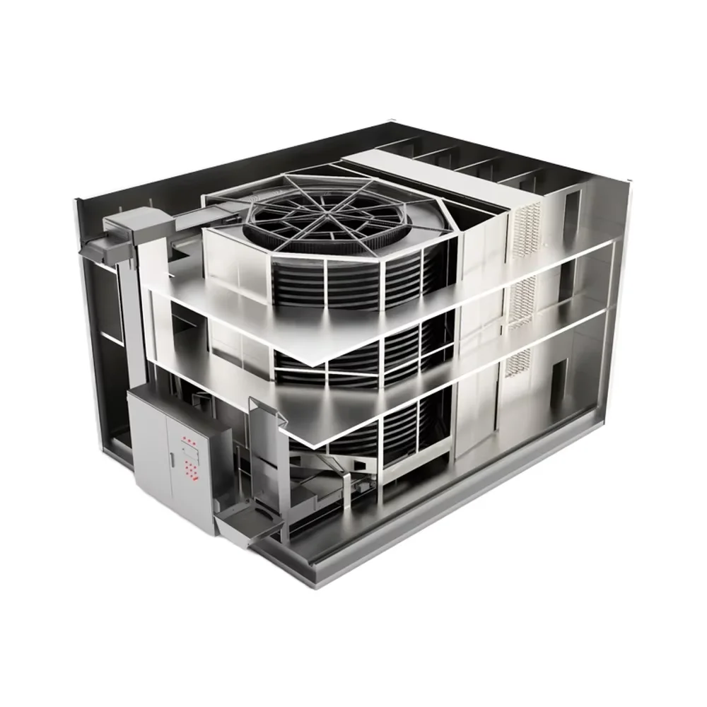 Single Spiral Iqf Freezer 500kg/h Capacity For Fish Shrimp Meat Poultry ...