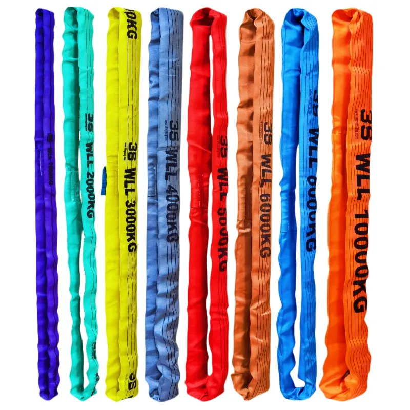 140mm 25t Heavy Polyester Tubular Protective Sling Sleeve For Round ...