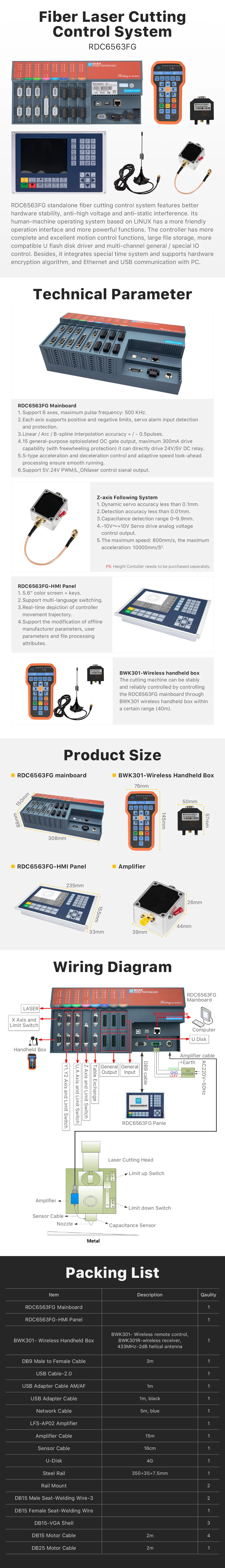 Ruida Rdc6563fg Fiber Laser Cutting Machine Control System Control ...