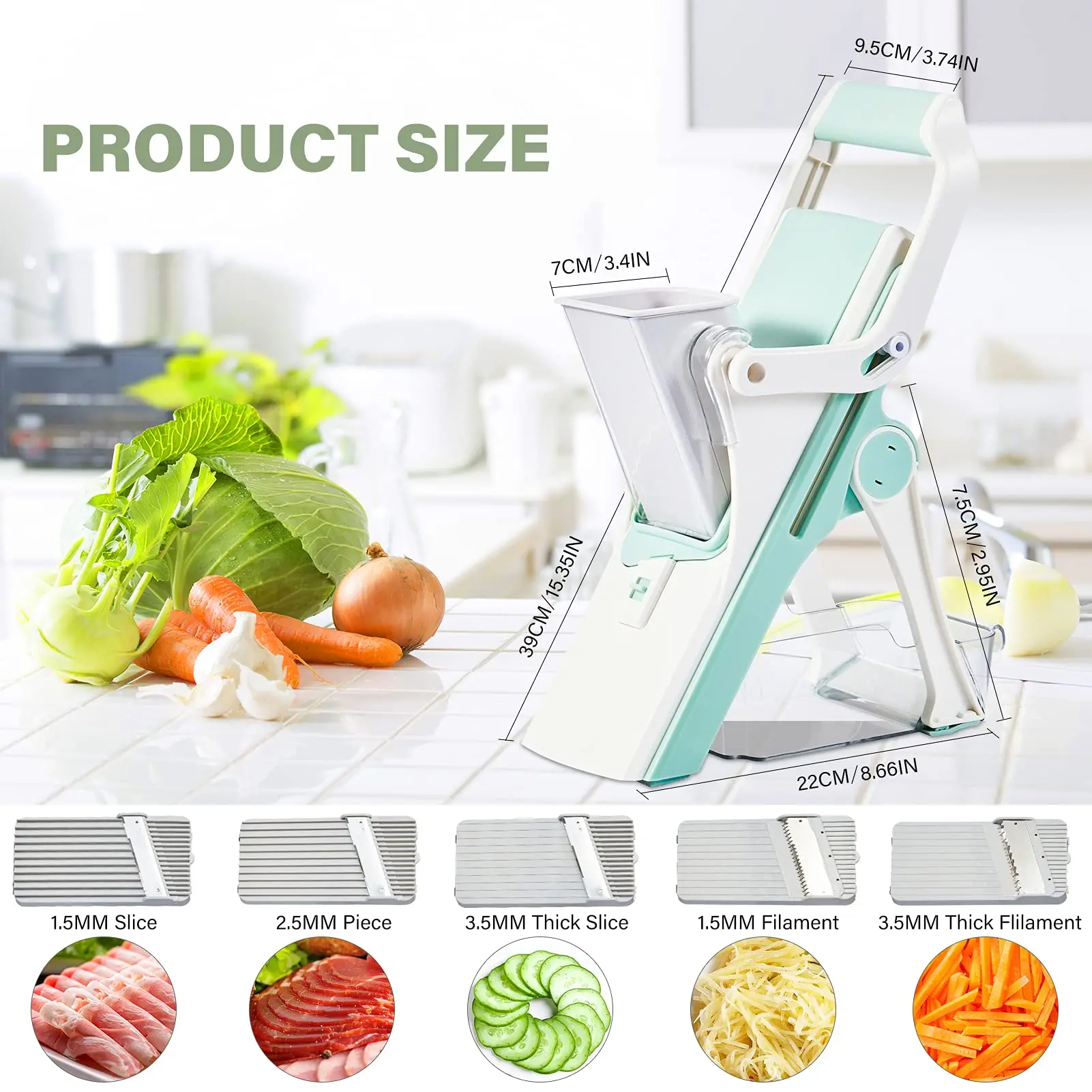 Mandoline Slicer - Efficient Vegetable Chopper for Kitchen