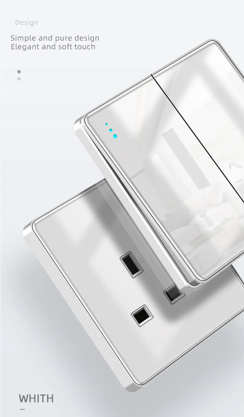 Full Tempered Glass Panel Black Luxury UK Wall Sockets USB Socket New ...