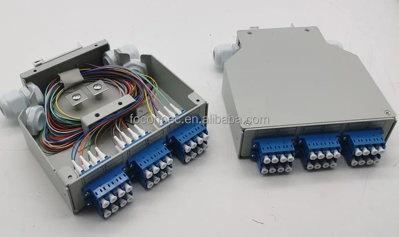 Lc/upc Quad 24 Core Dinrail Metal Box Odf 24 Core Lc Mini Wall Mount ...