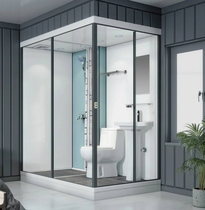Luxury Prefab Bathroom Pod Modular Shower Room With Toilet Integrated
