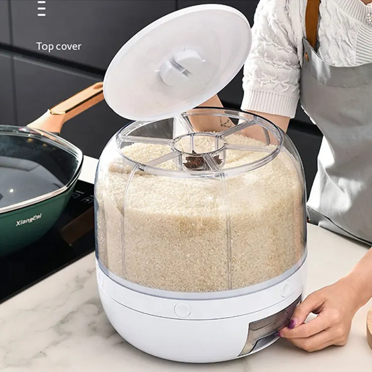Eco-friendly Kitchen Rotary Grain Buckets - Efficient Storage