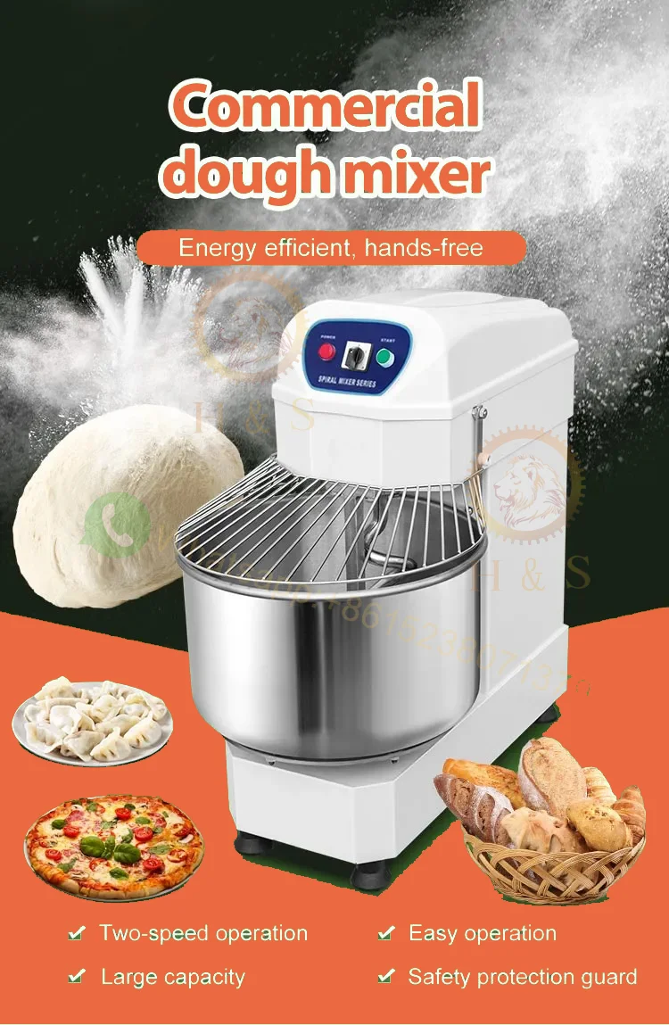 Buy 20l 30l 40l 50l 60l Baking Commercial Flour Spiral Bread Dough Mixer Stirrer Machines Prices ...