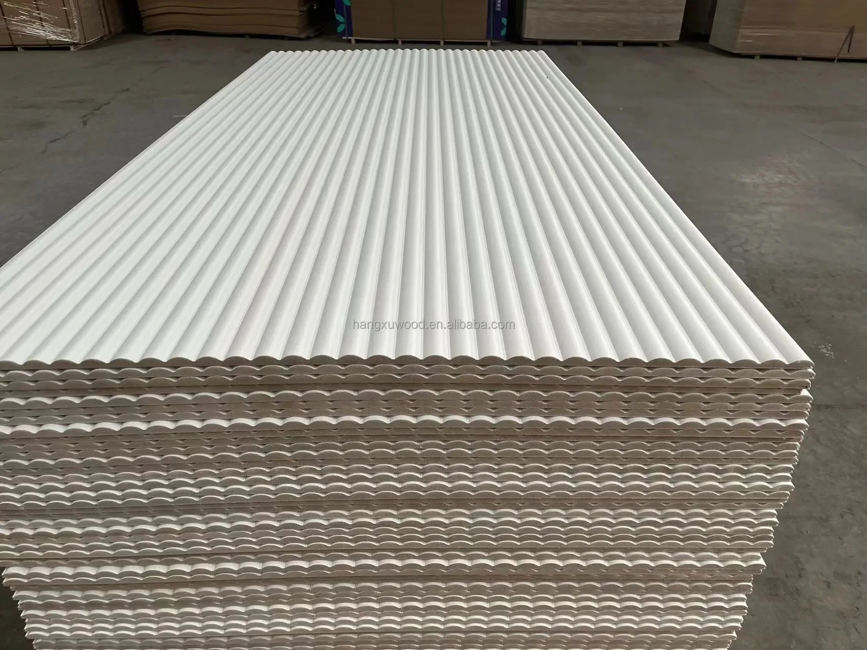 Mdf Flexible 3d Fluted Wall Panel With Pvc Carved Decorative Wood Mdf ...