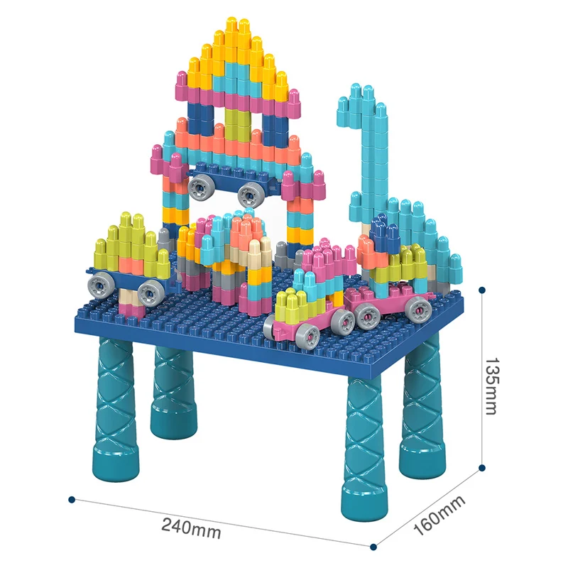 Mufti-functional Educational Blocks Table Diy Functional Building Block ...