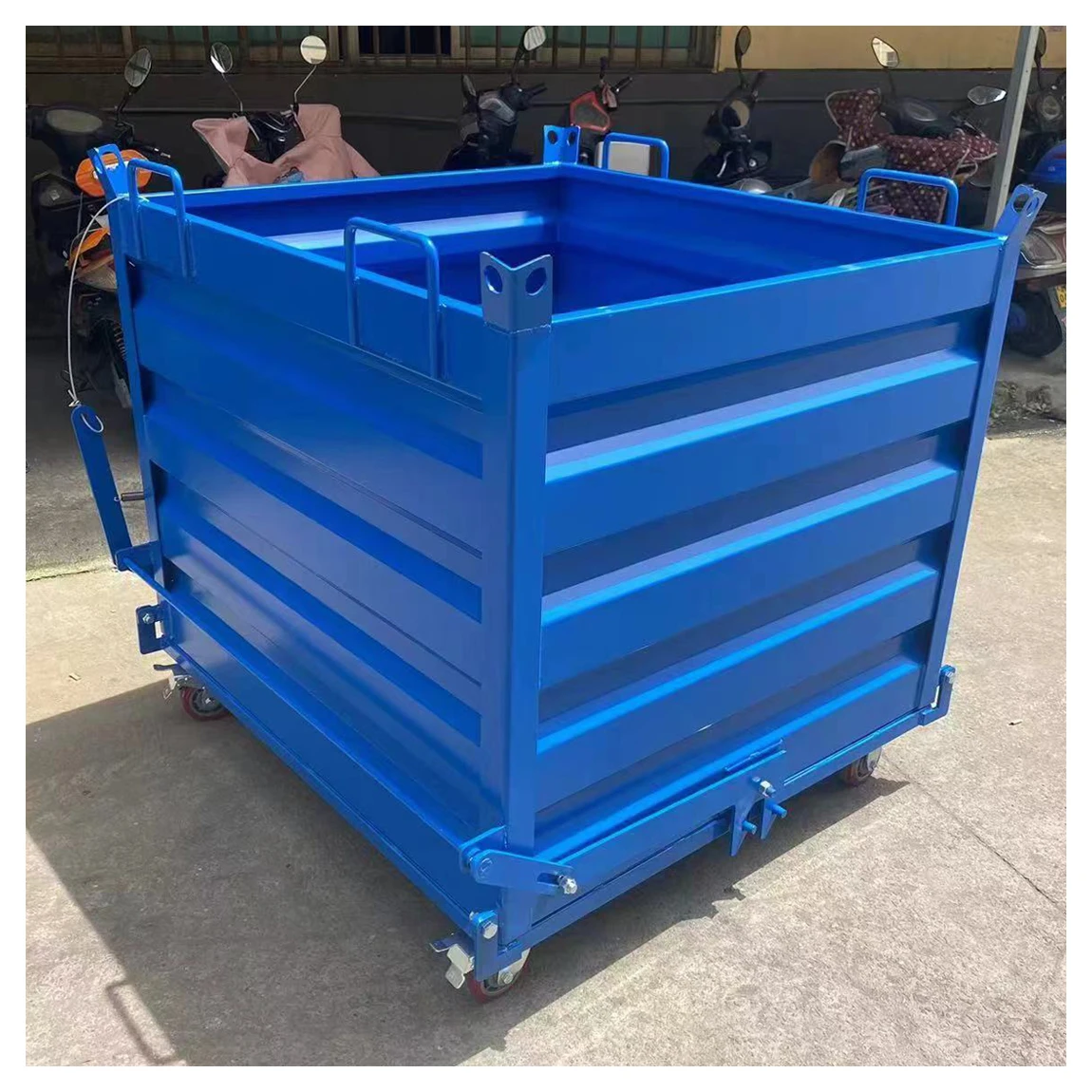 Container With Drop Away Base Workshop Heavy Collection Scrap Iron Box ...
