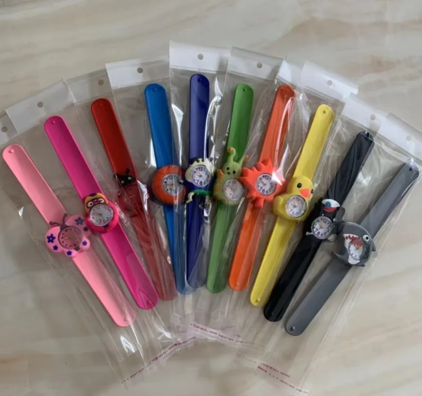 Cartoon Snap-On Silicone Wrist Watch for Kids – Fun Analog Design, 5 ...