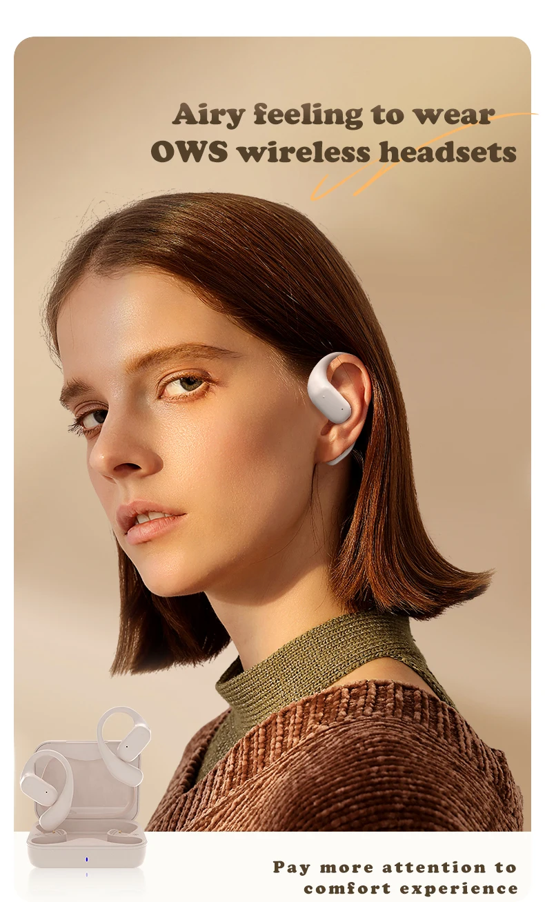 Custom Bone Conductive LED JL Chipset Wireless Earbuds with ANC IPX4 ...