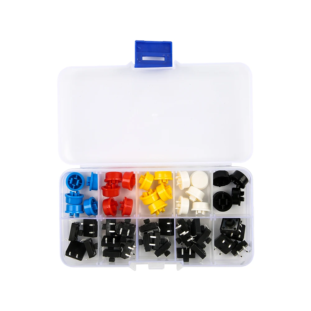 25pcs Button Switch Kit Micro Tactile Push Switch Button With Five ...