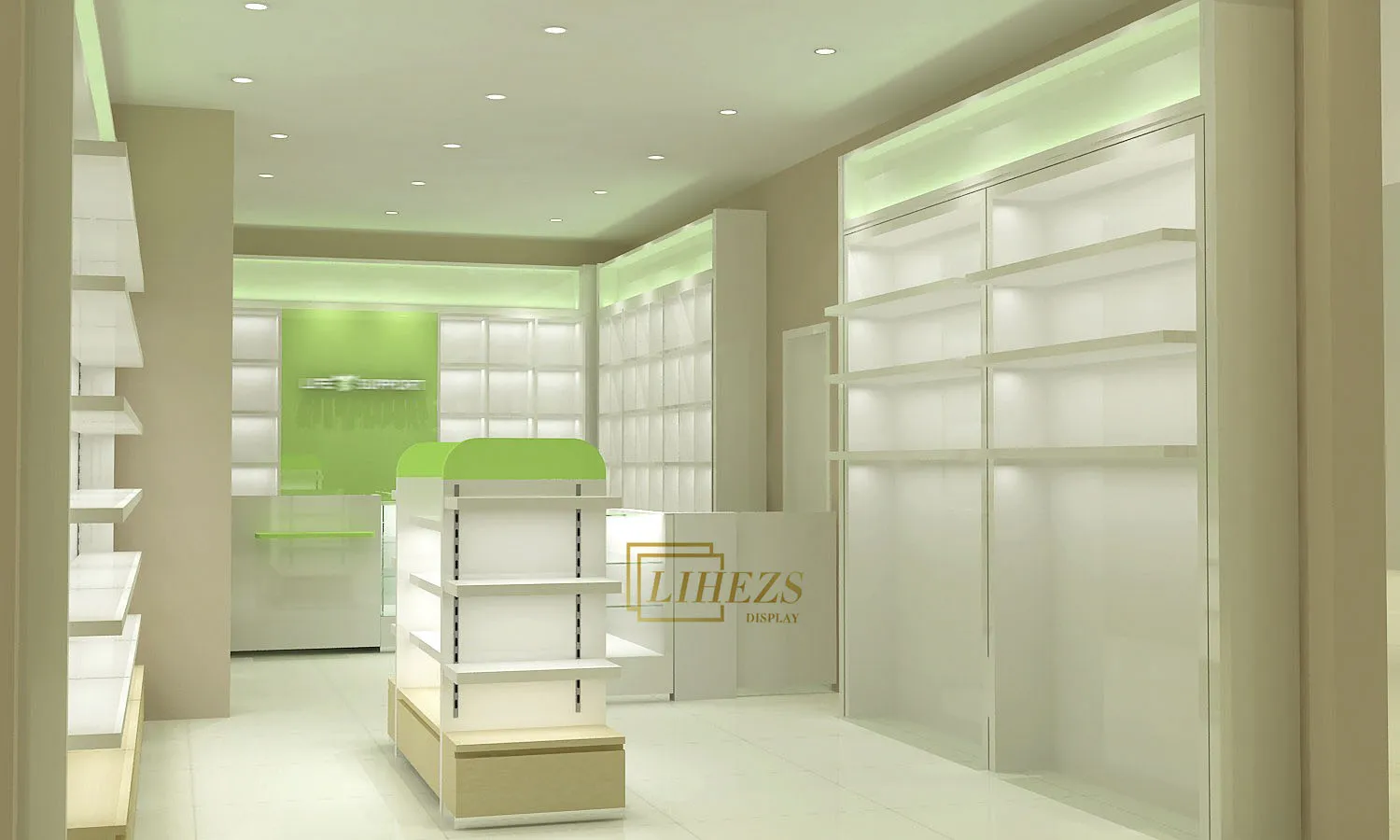 Modern Wooden Medical Shelves Design Pharmacy Shop Decoration Pharmacy ...